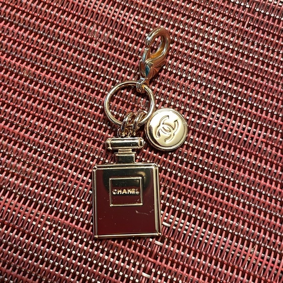 CHANEL | Other | Chanel Gold Perfume Bottle Charm Keychain | Poshmark